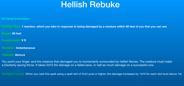 Hellish Rebuke 5e: Mechanics and guide to use it